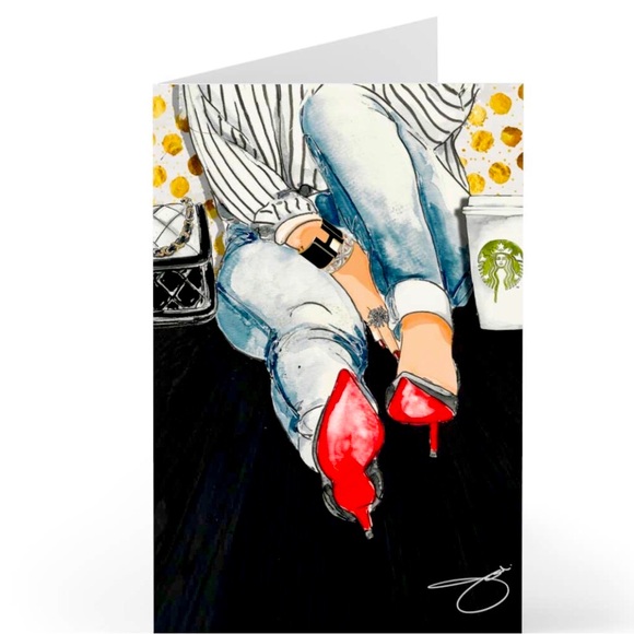 Party Supplies | Boss Babe Card Happy Birthday Card Fashion Card Red ...